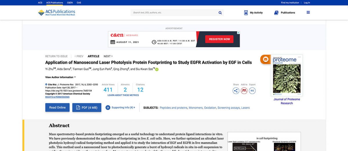 PUBLICATIONS – Page 3 – Laboratory for Proteome Complexity Science