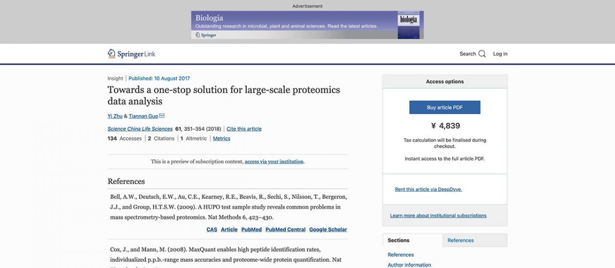 PUBLICATIONS – Page 3 – Laboratory for Proteome Complexity Science